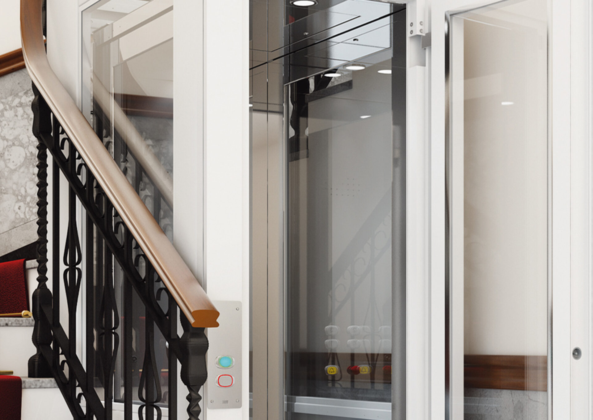 Swing Door Traction Home Lift Opposite Side Opening – ASB HOME LIFTS